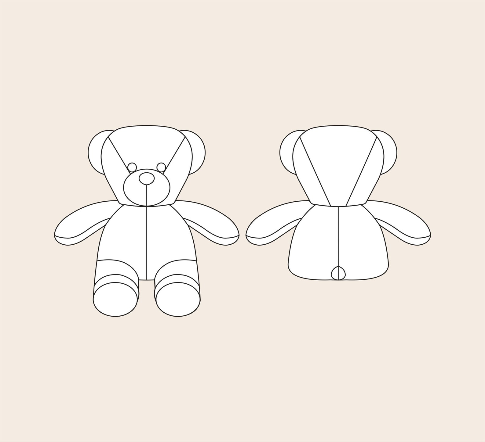 Memory Bear Sewing Pattern PDF + Bunny Ears, Teddy Bear, Keepsake Bear ...