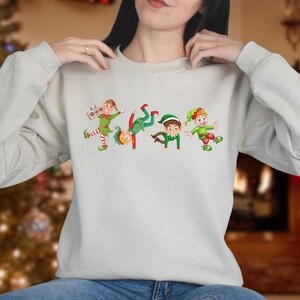 Dancing Elves Png, Dancing Elf Svg, Cute Elf Dancing, Christmas ...