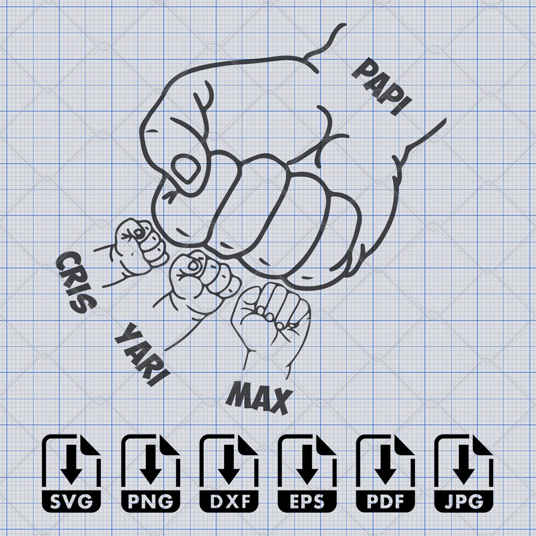 Feliz Dia Del Padre SVG Family Papi Fist Bump SVG Png Eps Dxf Pdf DTF ...
