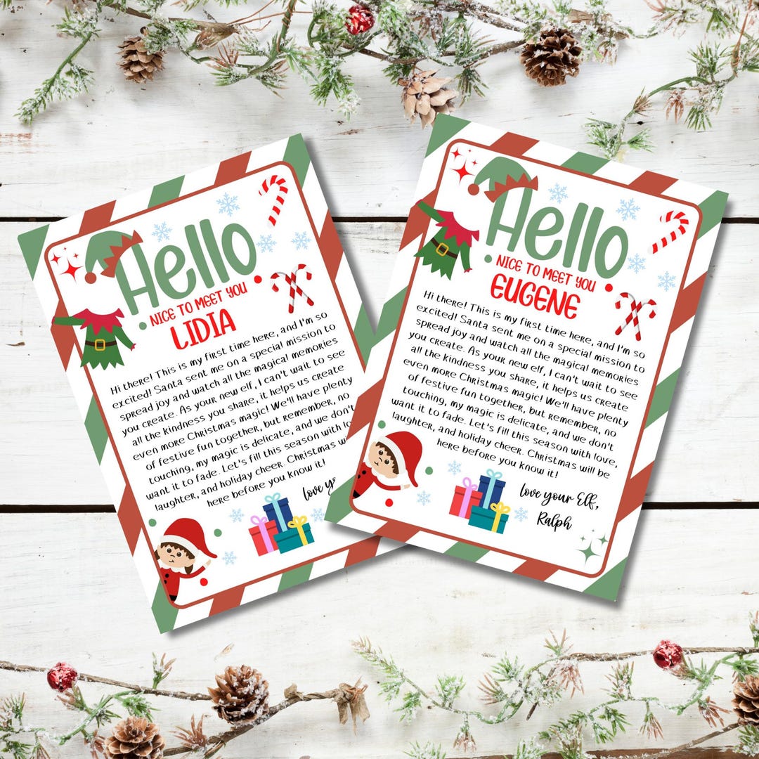Elf Arrival Letter, First Time Elf Arrival Letter, Elf Letter, Elf ...