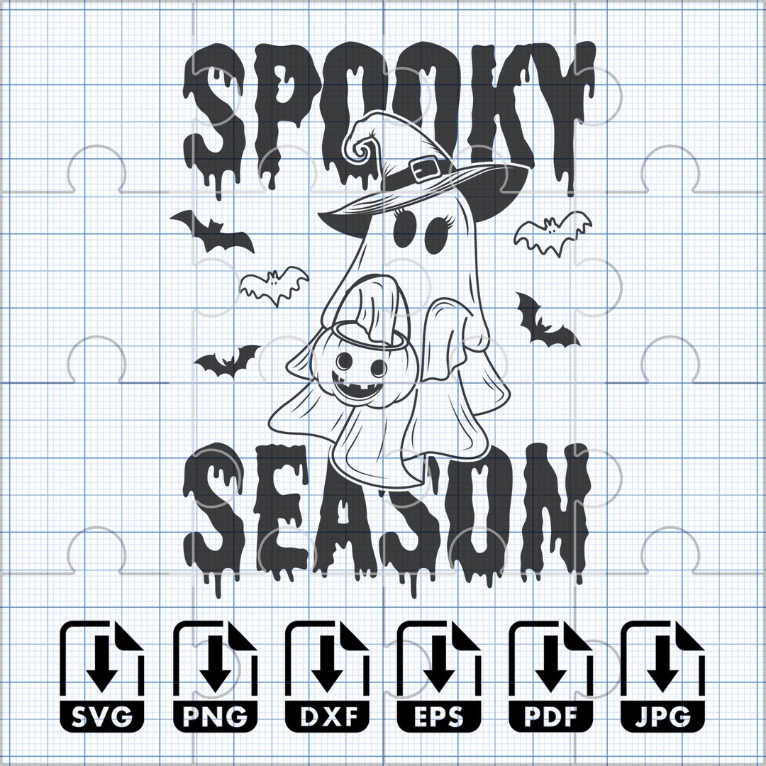 Spooky Season Ghost Svg Ghost Png Happy Halloween Font Spooky Vibes ...