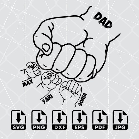 Fathers Day Dad Fist Bump Svg Digital Download Cut File Etsy Uk
