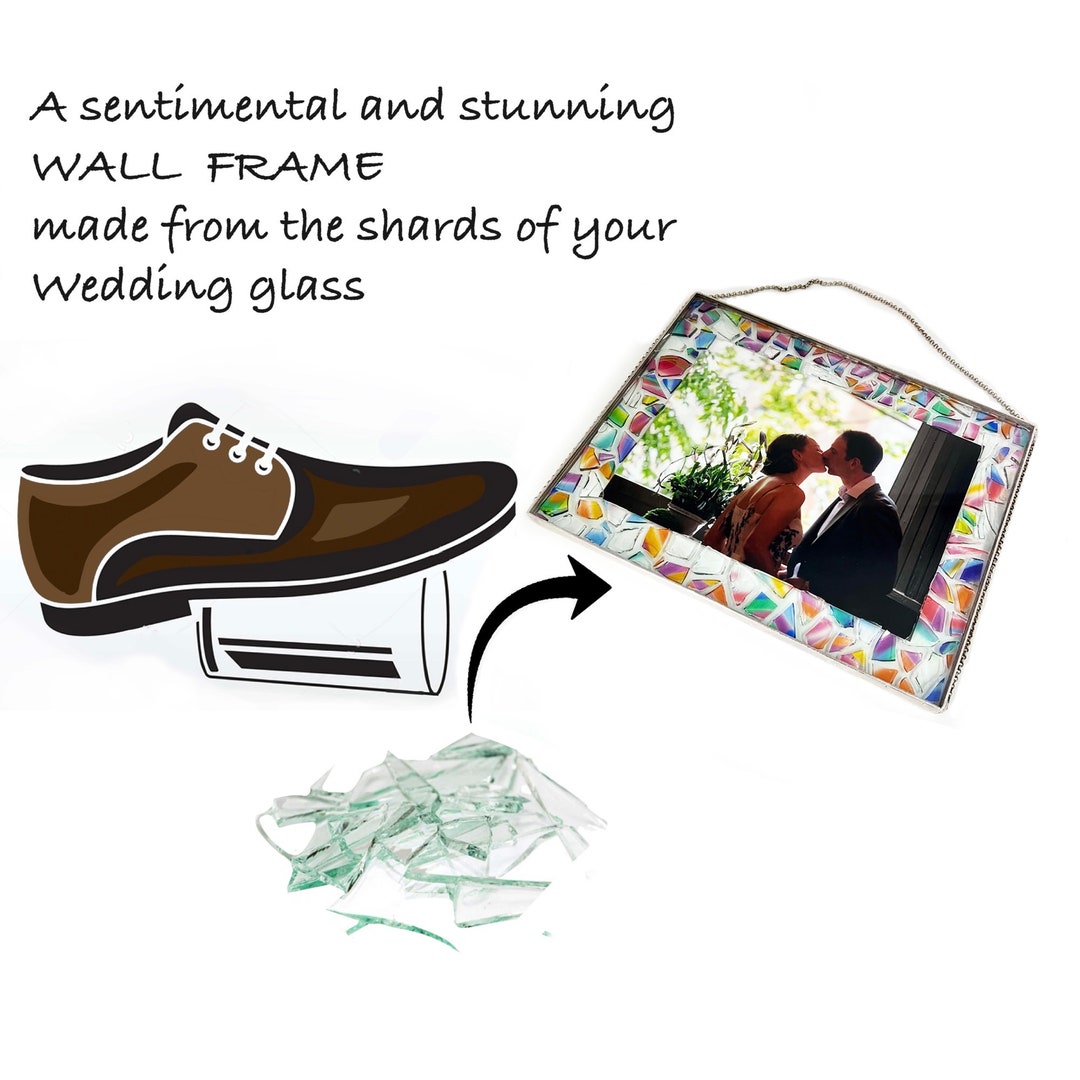Custom Jewish Wedding Glass Photo Frame - Etsy
