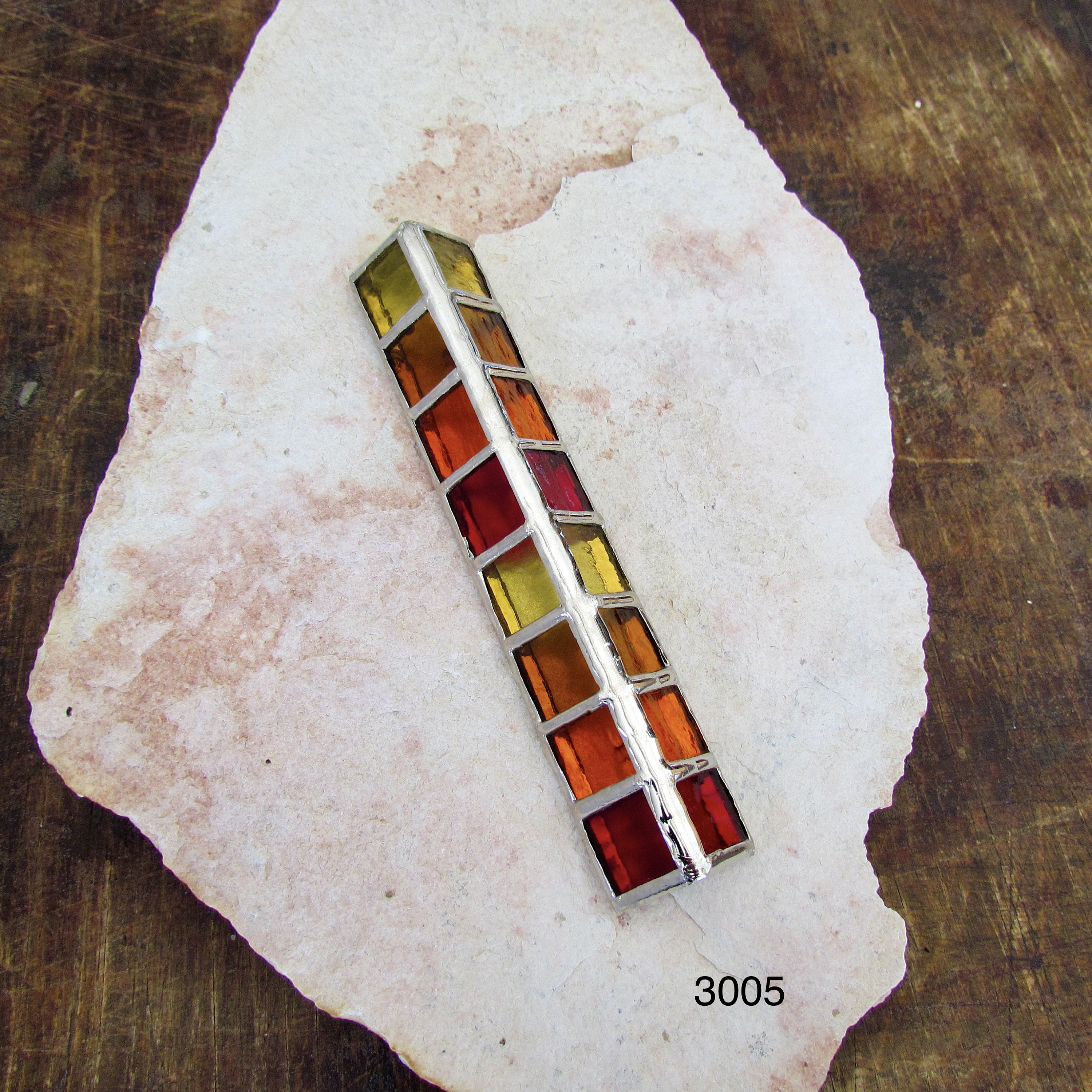 Colorful Stained Glass Mezuzah Set | Etsy