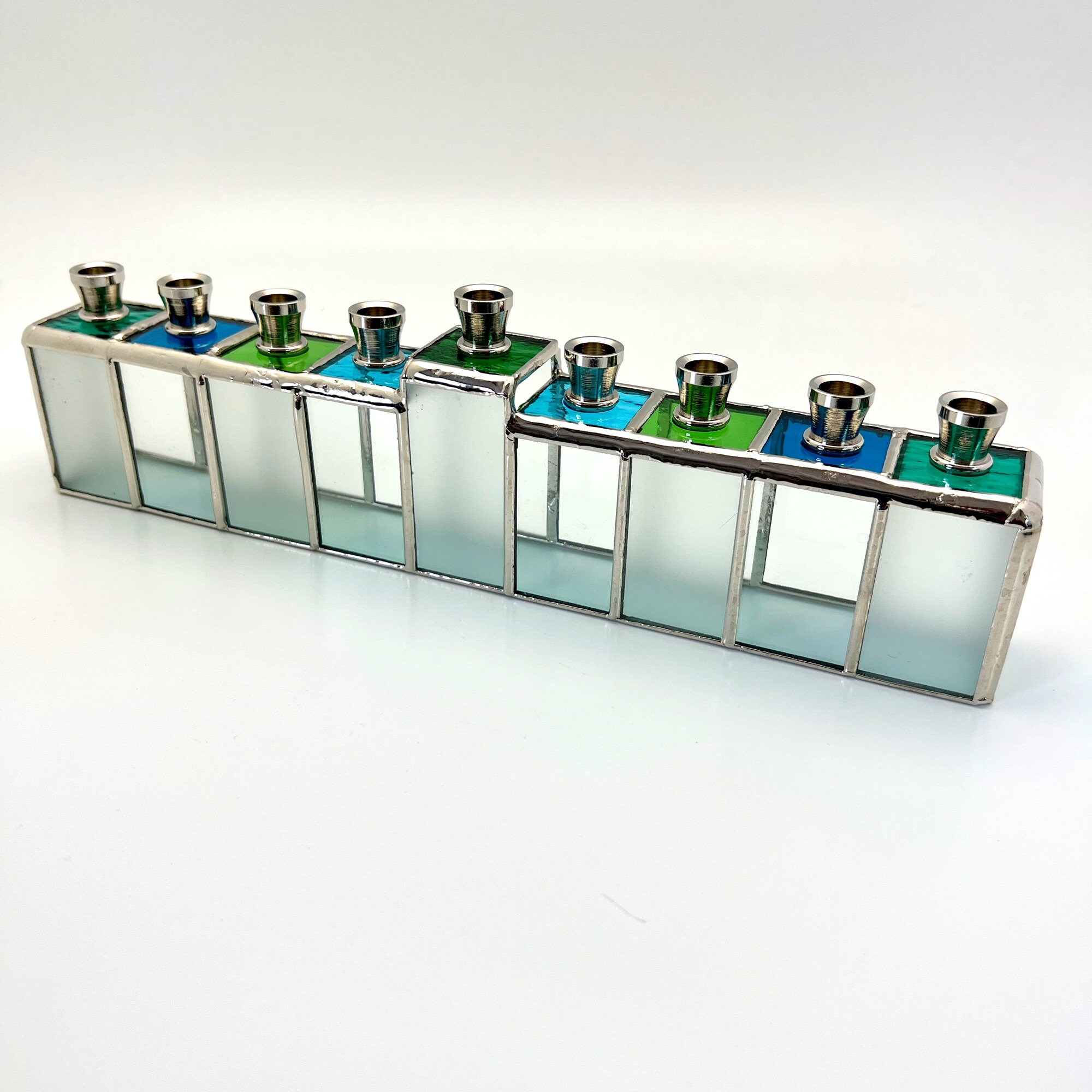 Unique Stained Glass Menorah Festival of Lights Judaica Gift - Etsy