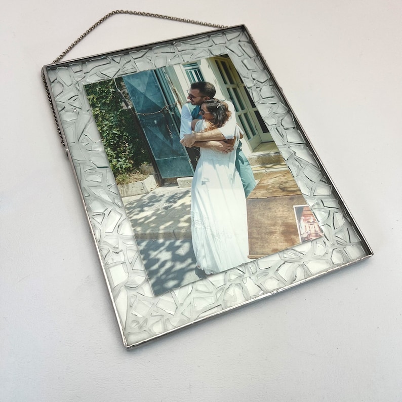 Custom Jewish Wedding Glass Photo Frame - Etsy
