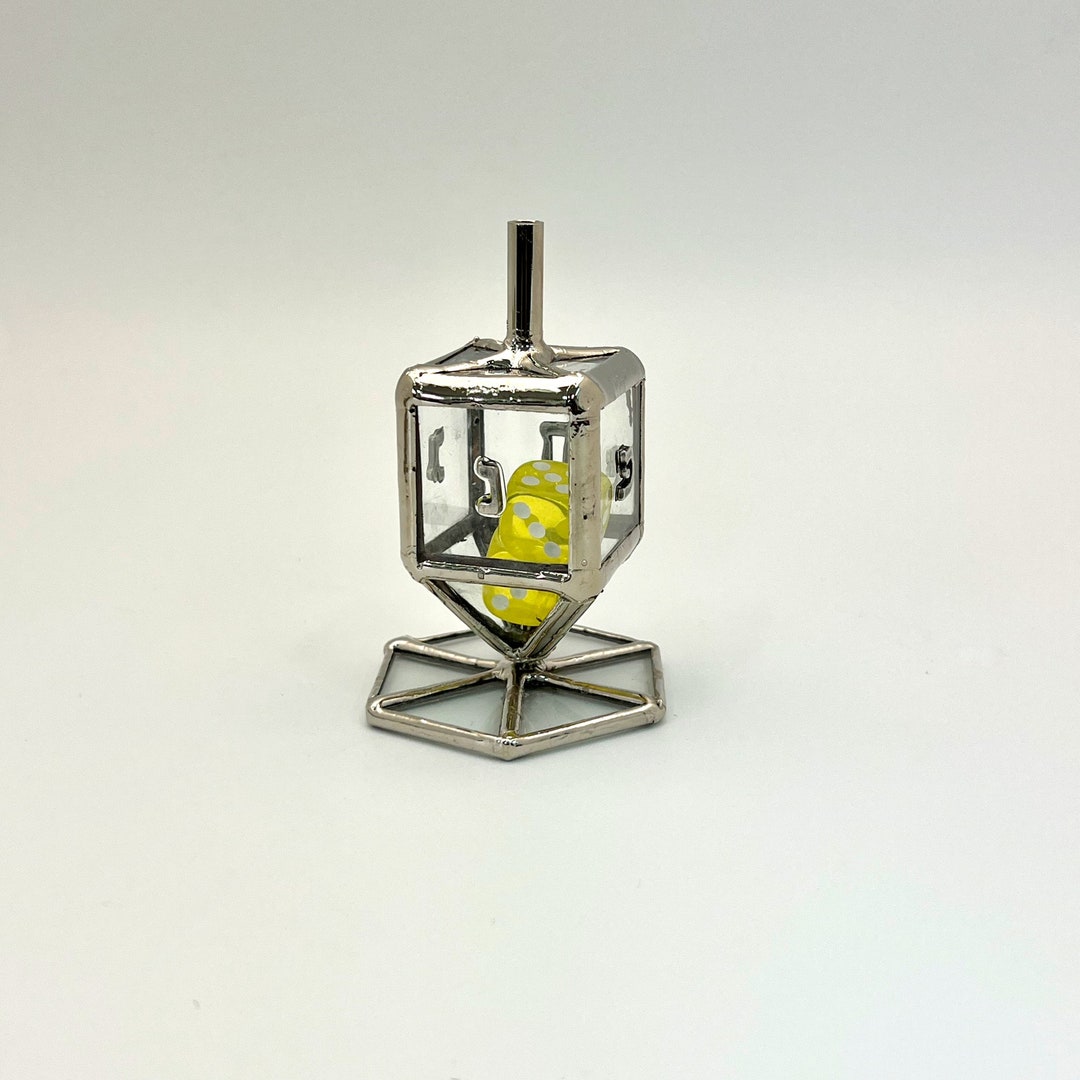 Glass Dice Dreidel With Stand: Unique Hanukkah Art - Etsy