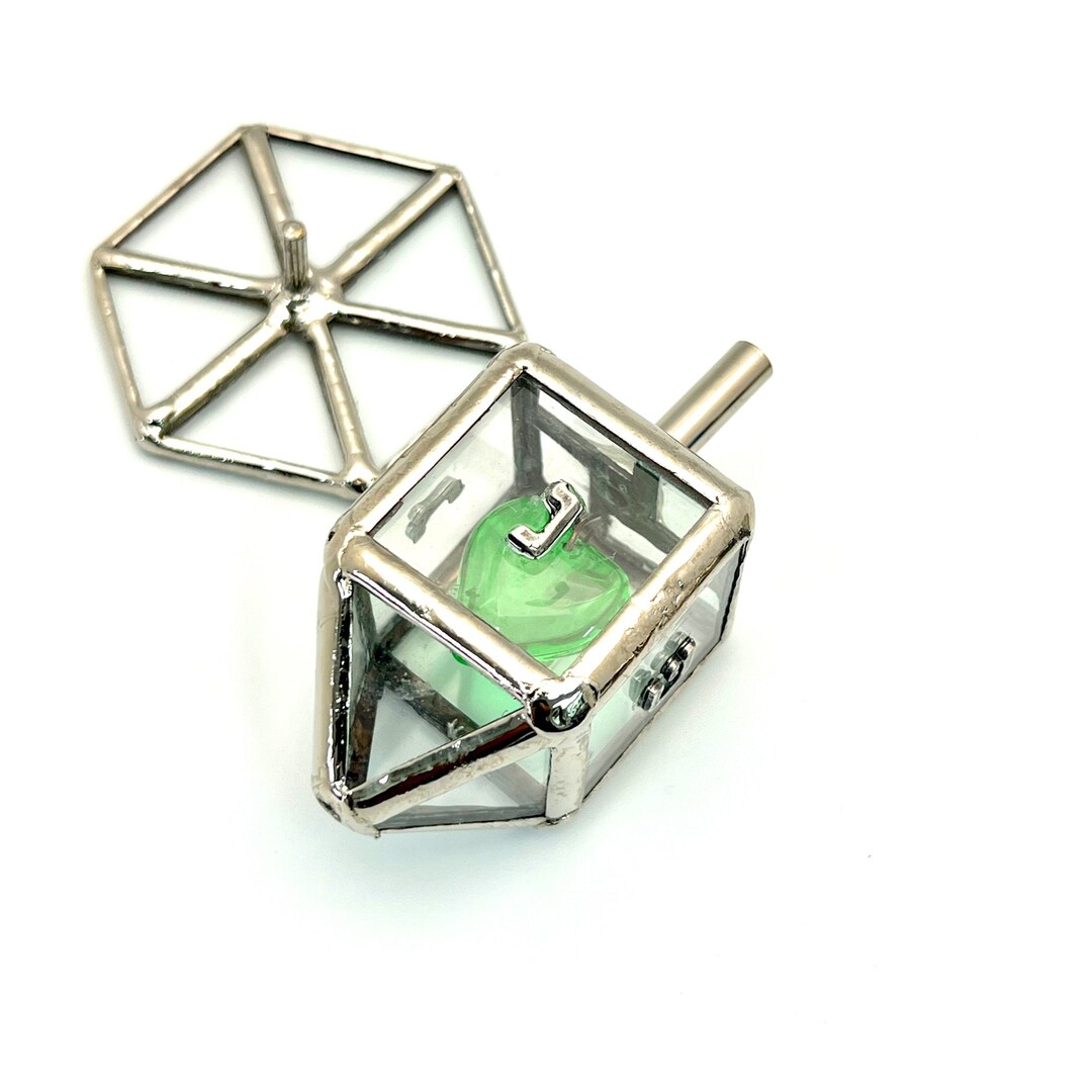Glass Hanukkah Dreidel With Heart: Unique Judaica Gift - Etsy