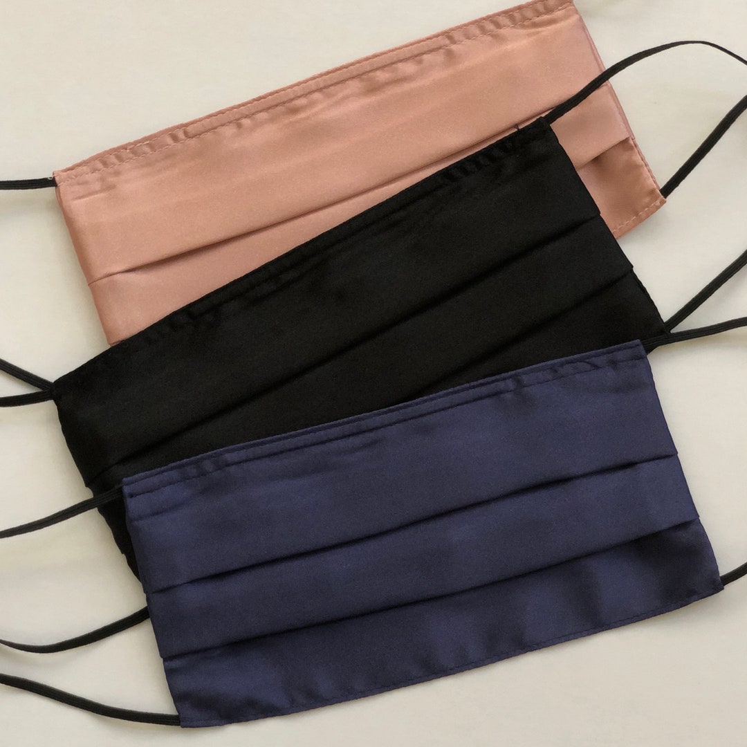 Satin Face Mask. Face Mask With Nose Wire. Dressy Face Mask. Silky ...
