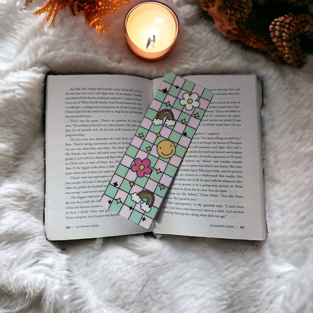 Checkered Happy Bookmark - Laminated Bookmark - Strong & Durable ...