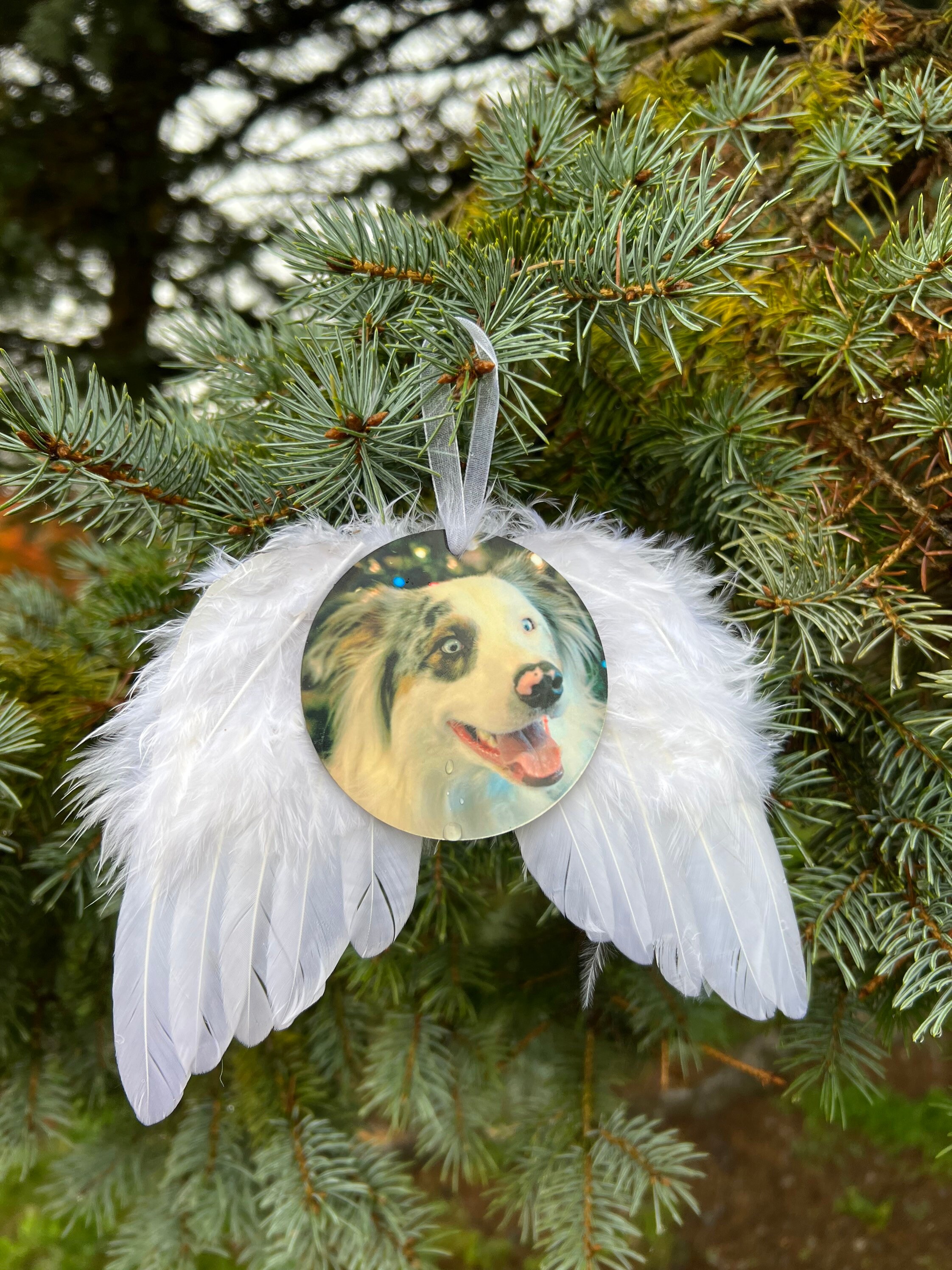 Custom Feather Angel Wing Memorial Ornament - Etsy