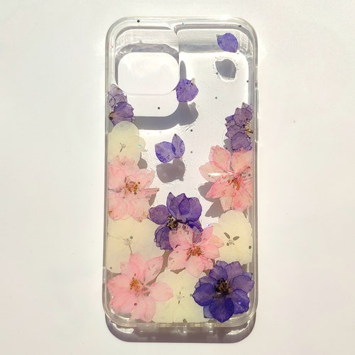Pressed Flower Dried Flower Clear Phone Caseiphone 7 8 Plus X - Etsy