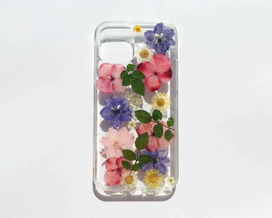 Pressed Flower Dried Flower Clear Phone Caseiphone 7 8 Plus X - Etsy