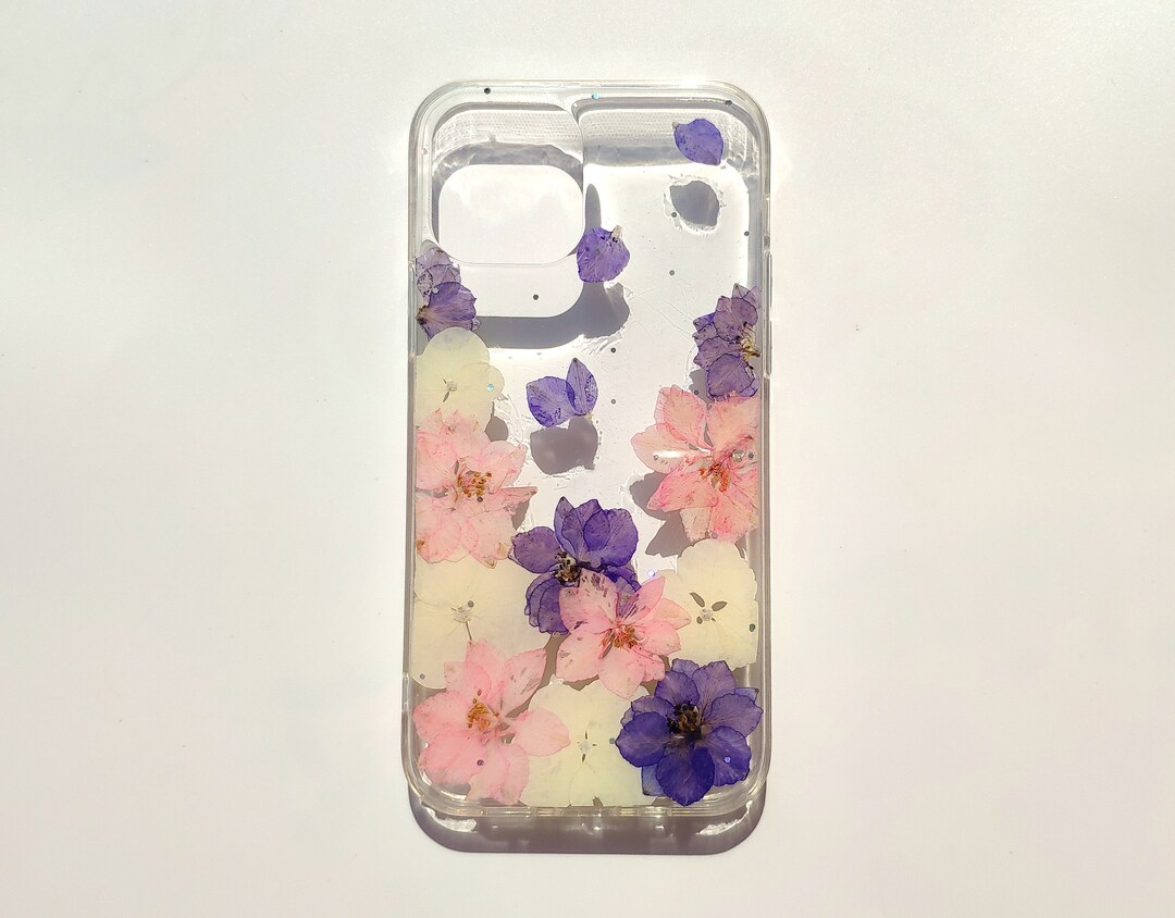 Pressed Flower Dried Flower Clear Phone Caseiphone 7 8 Plus X - Etsy