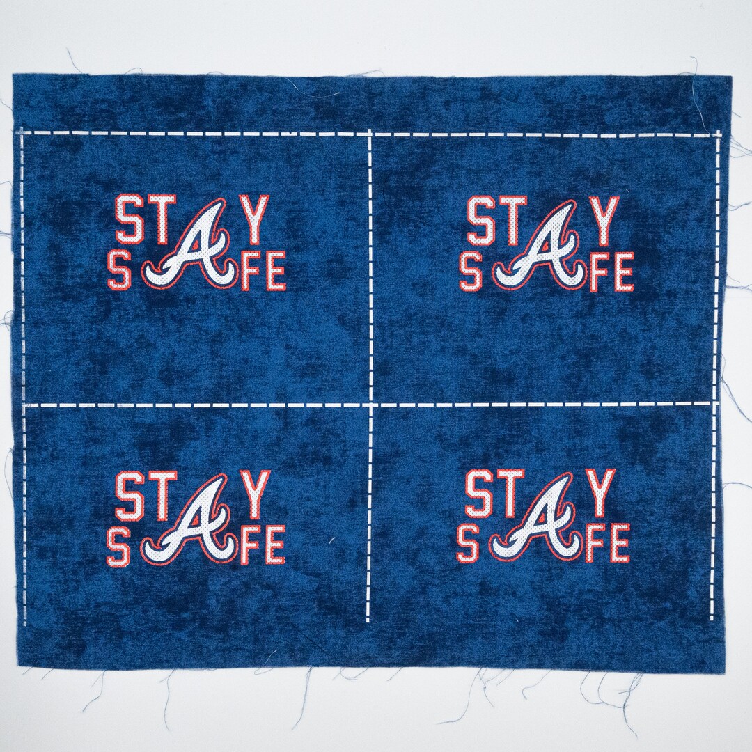 Atlanta stay Safe Atlanta Braves Fabric - Etsy