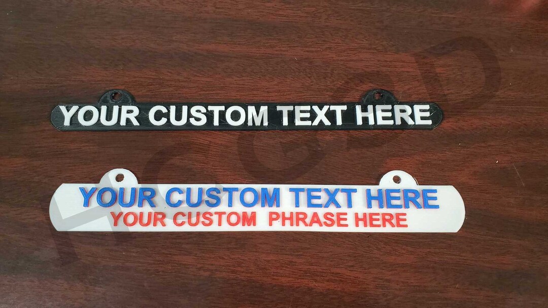 Custom 3D Printed License Plate Sign - Etsy