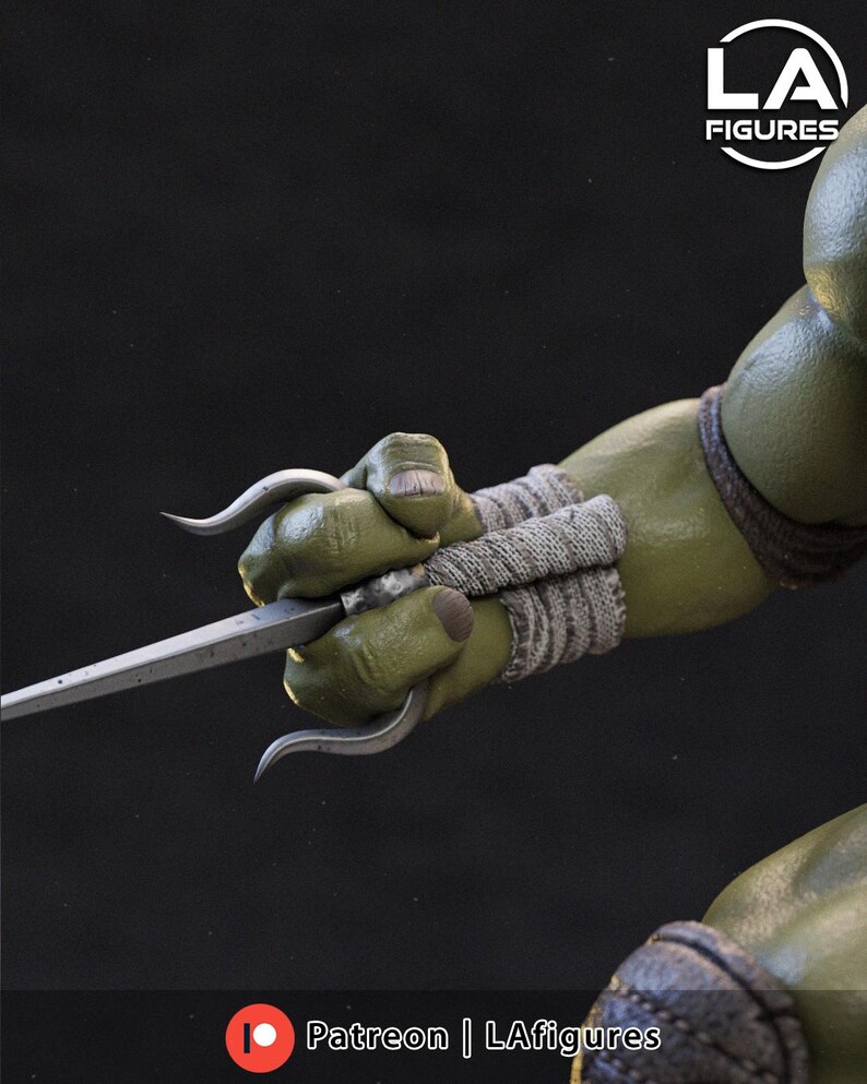TMNT Raphael 6 Tall 3D Printed Miniature Tabletop RPG - Etsy