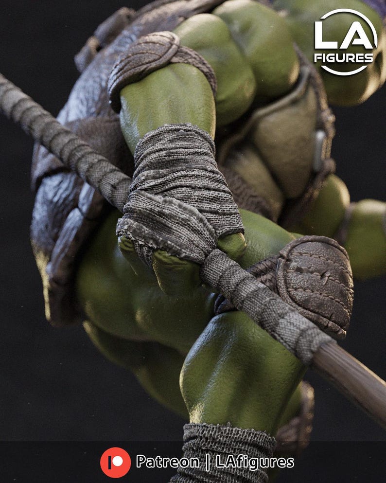 TMNT Donatello 6” Tall 3D Printed Miniature - Tabletop RPG - Etsy