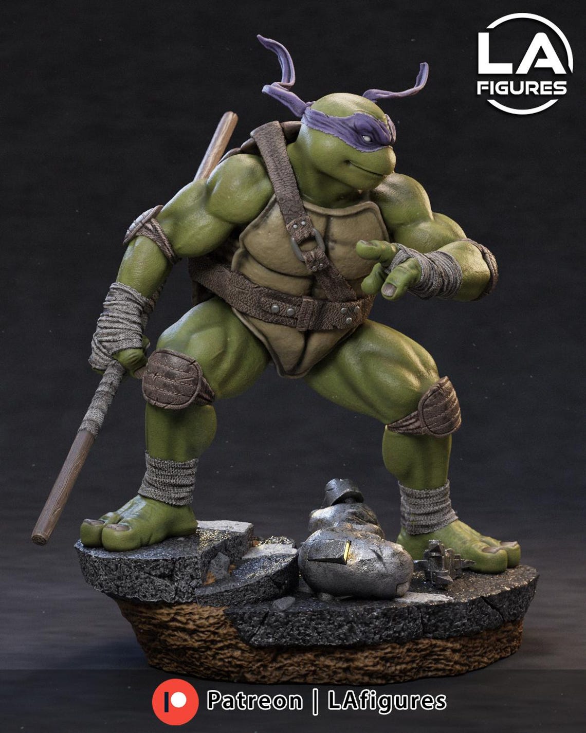 TMNT Donatello 6” Tall 3D Printed Miniature - Tabletop RPG - Etsy
