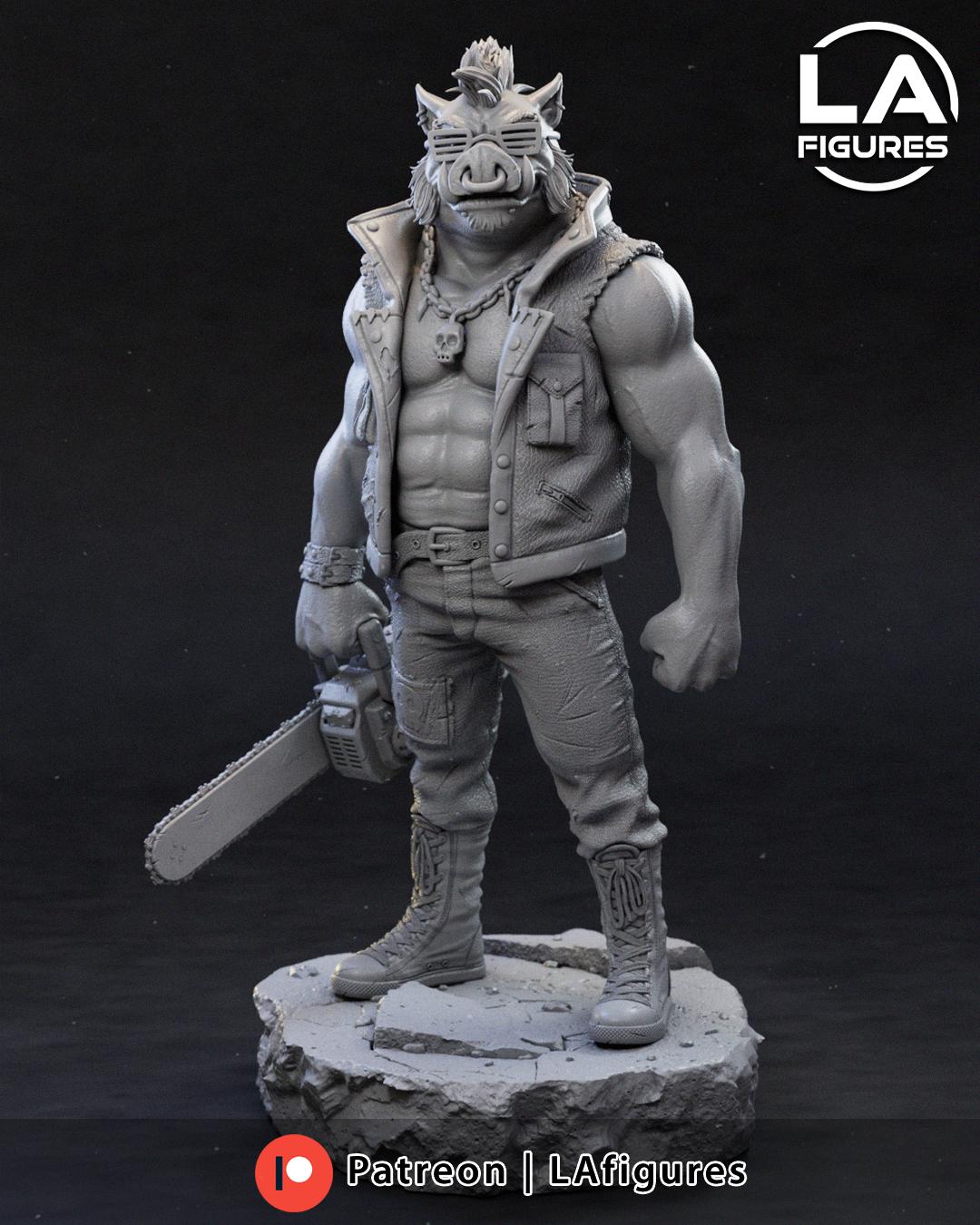 TMNT Bebop 6” Tall 3D Printed Miniature - Tabletop RPG - Etsy