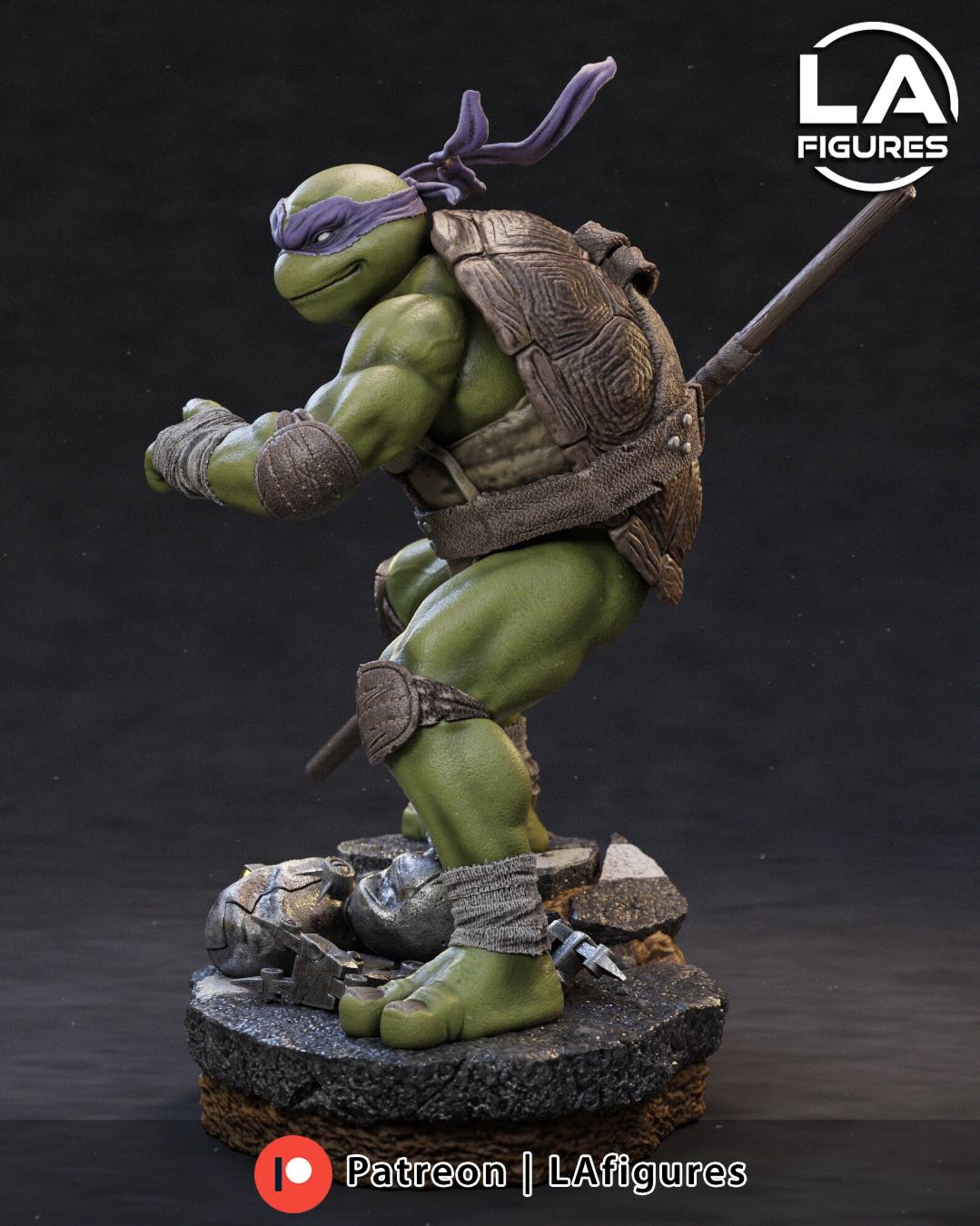 TMNT Donatello 6” Tall 3D Printed Miniature - Tabletop RPG - Etsy