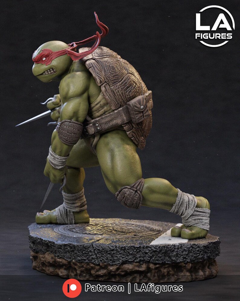 TMNT Raphael 6 Tall 3D Printed Miniature Tabletop RPG - Etsy
