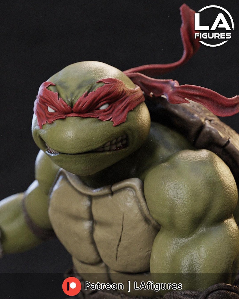 TMNT Raphael 6 Tall 3D Printed Miniature Tabletop RPG - Etsy