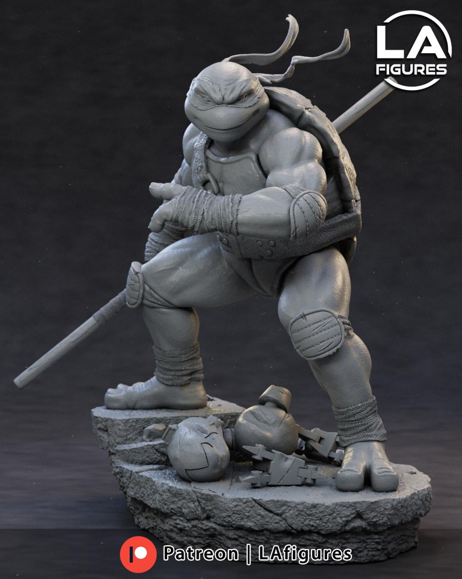 TMNT Donatello 6” Tall 3D Printed Miniature - Tabletop RPG - Etsy