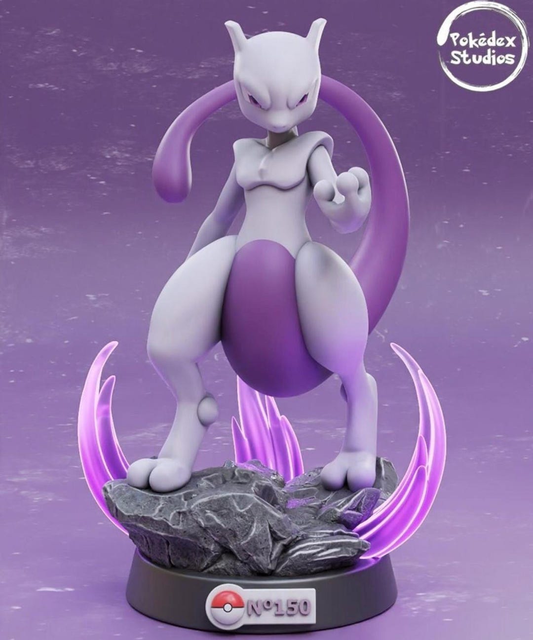 Mewtwo Statue Unpainted - Etsy