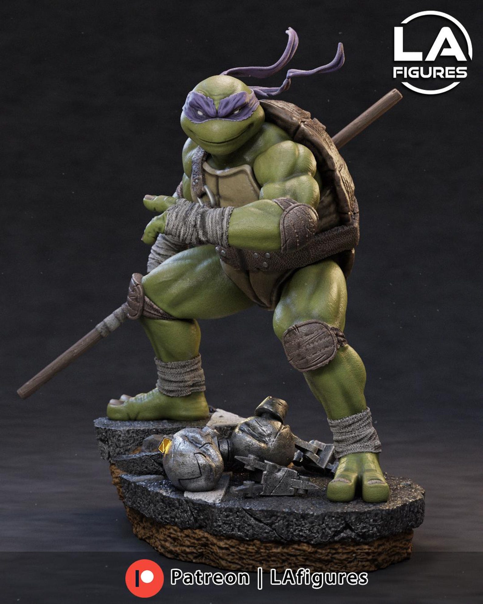 TMNT Donatello 6” Tall 3D Printed Miniature - Tabletop RPG - Etsy