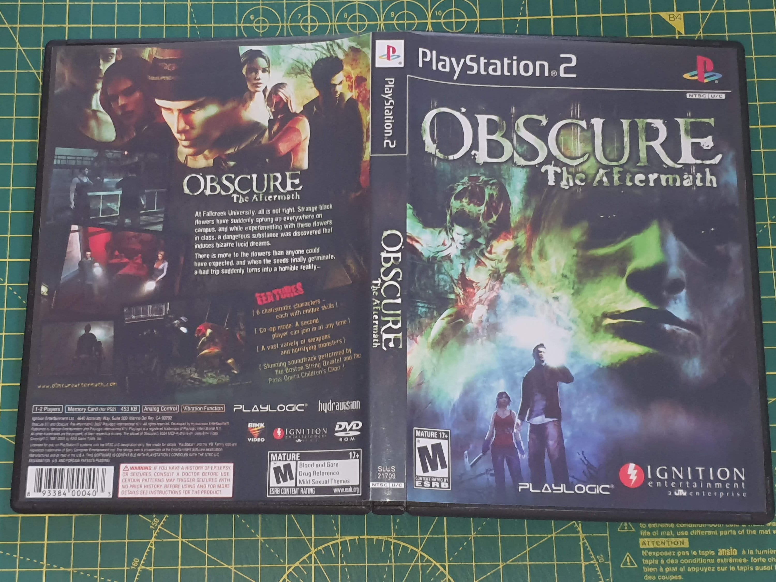 Sony Playstation 2 Custom Obscure 2 Aftermath DVD Case & - Etsy UK