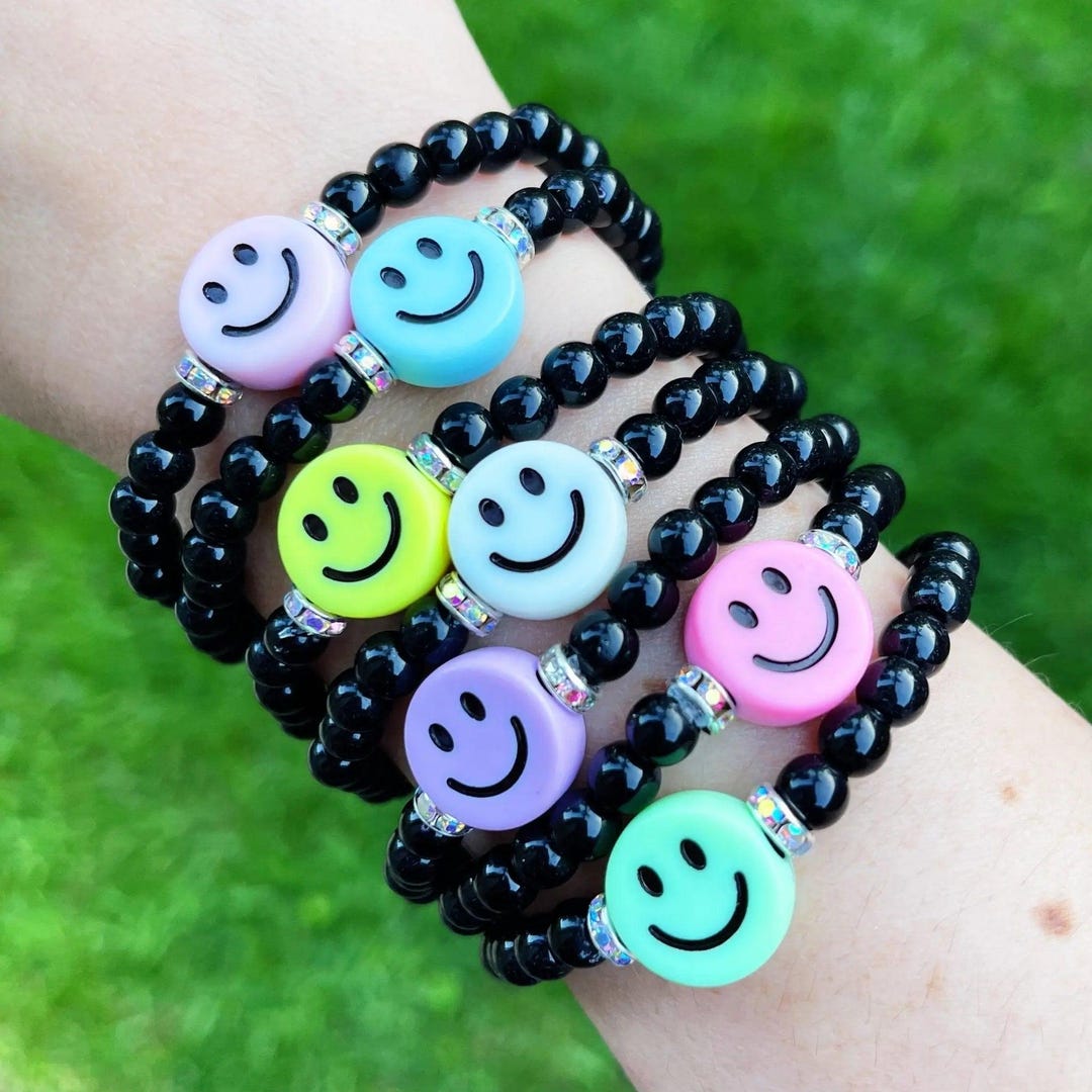 Large Smiley Face Bracelet - Etsy