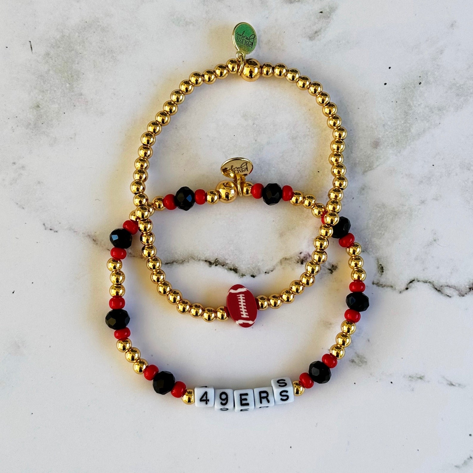 San Francisco 49ers Crystal Bracelet Set - Etsy
