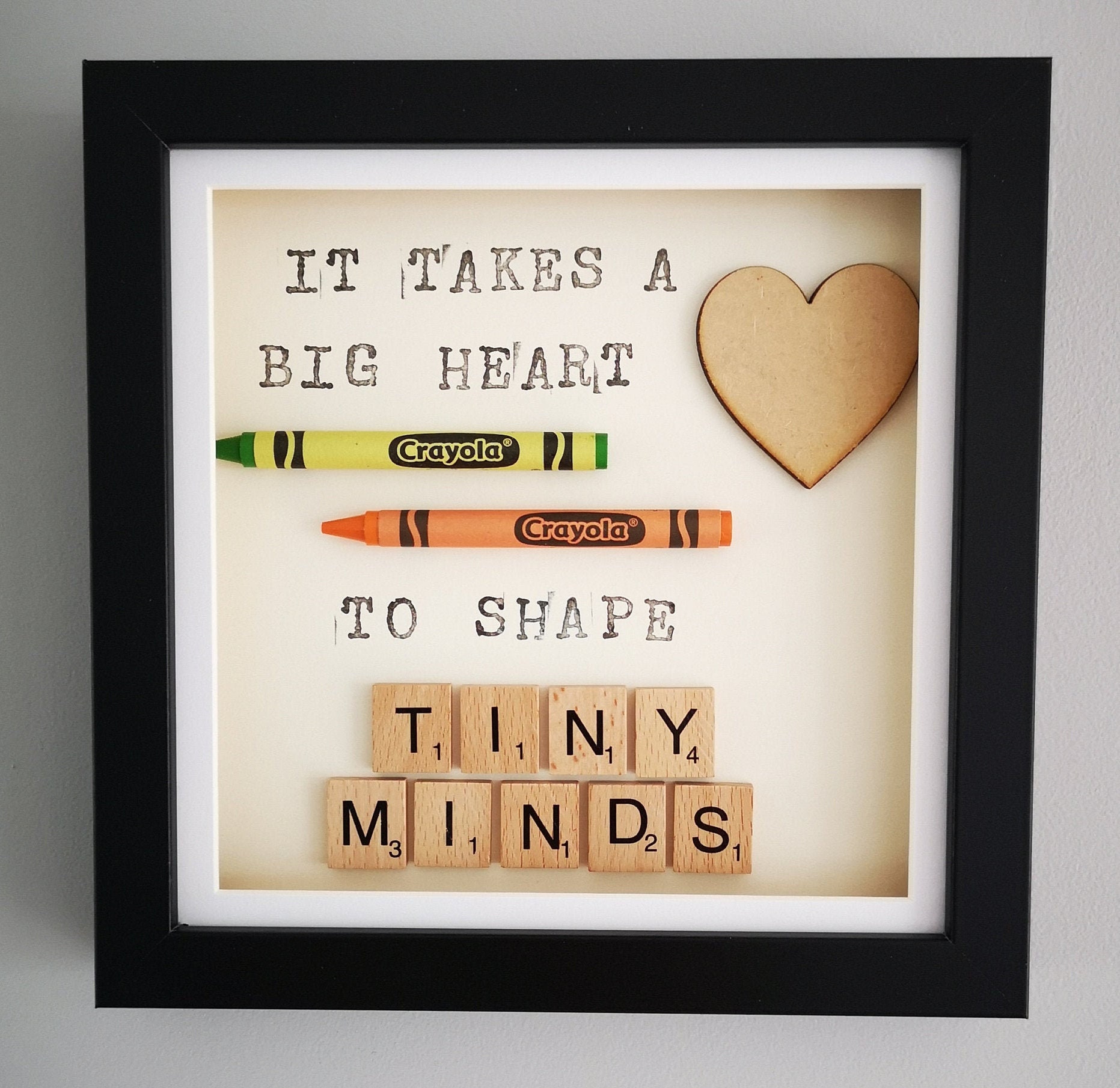 Hand-stamped Teacher Gift Frame, Thank You, Childminder, Nursery Staff ...