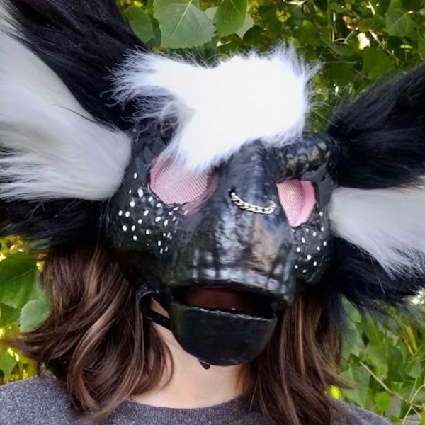 White Furry Dino Mask - Etsy