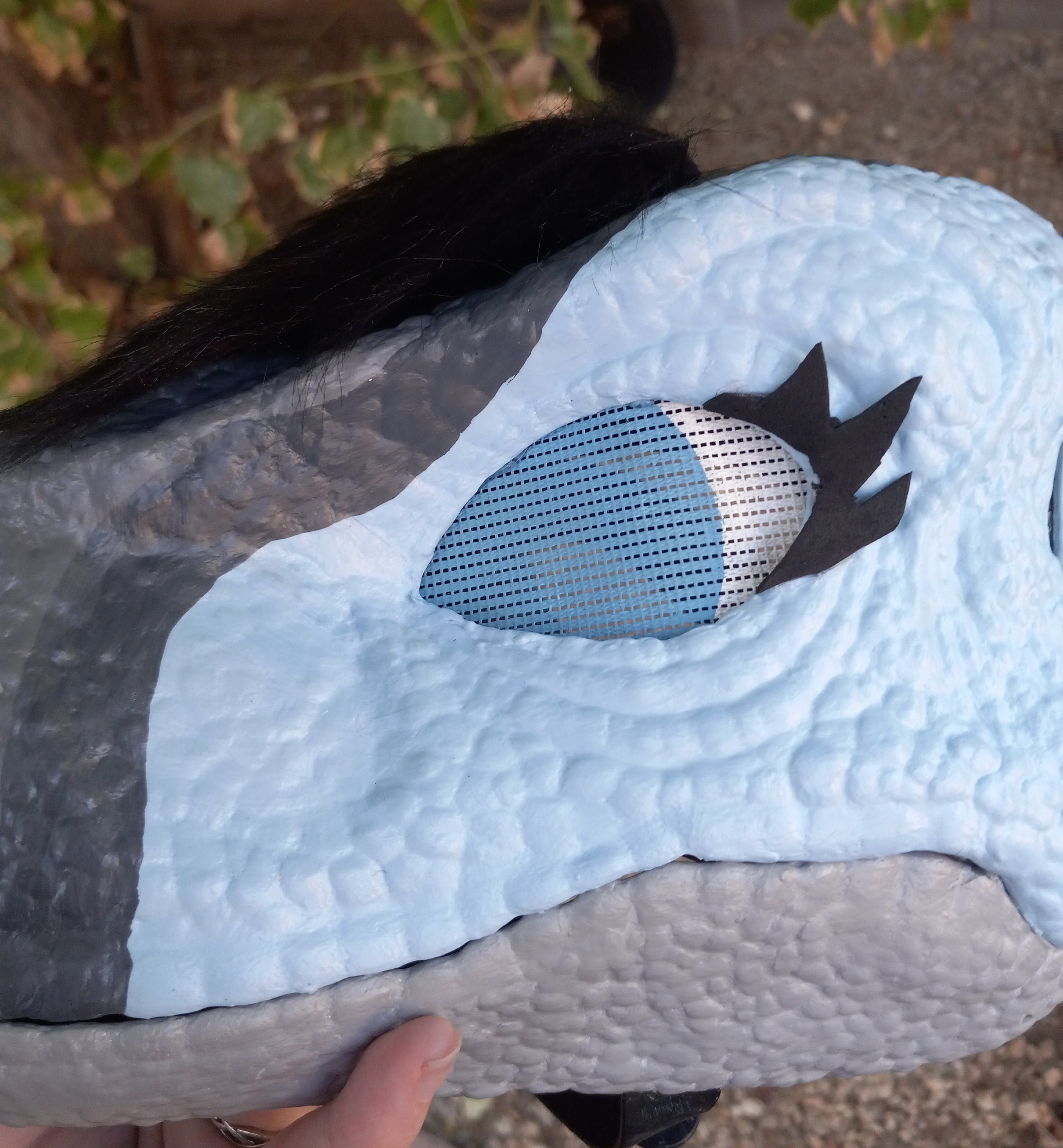 Blue and Grey Raptor Dino Mask - Etsy