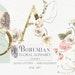 Gold Foil Alphabet Clipart. Boho Floral Arrangement Monogram Valentines ...
