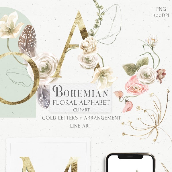 Floral Alphabet - Etsy