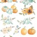 Fall Boho Pastel Pumpkin & White Flower Clipart Set. - Etsy