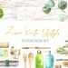 Zero Waste Watercolor Illustration Clipart. Plastic Free Reuse Set Eco ...