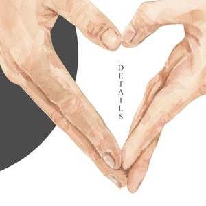 Watercolor Family Hands Clipart: Man, Woman, Baby, Kid, Family, Father ...