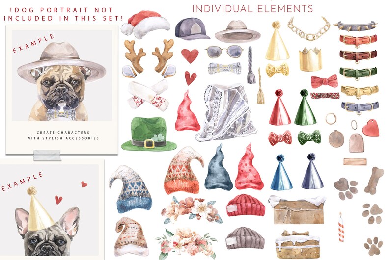 Dog Character Creator Clipart, Mom, Dad Christmas Gift Instant Download ...