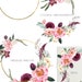 Boho Circle Gold Floral Frames Set Watercolor Bohemian Wedding Wreath ...
