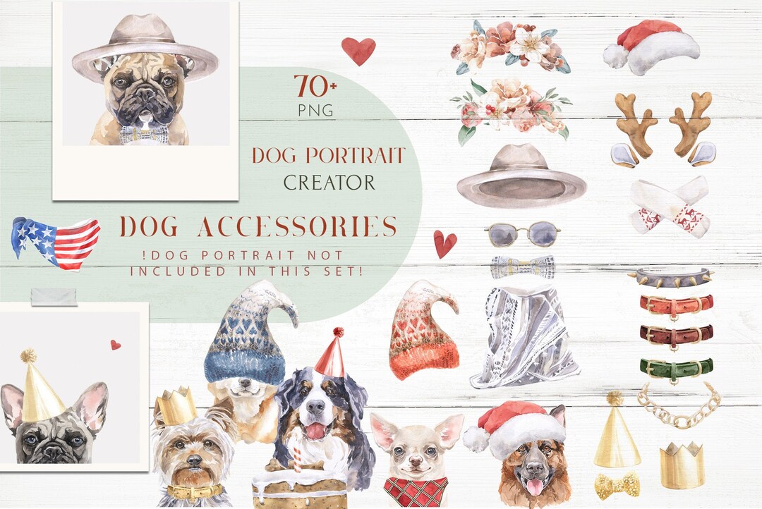Dog Character Creator Clipart, Mom, Dad Christmas Gift Instant Download ...