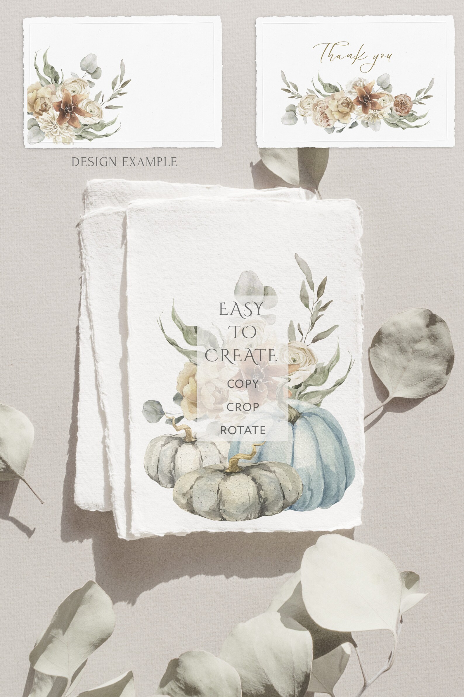 Fall Boho Pastel Pumpkins Autumn Neutral Floral Bouquets - Etsy