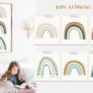 Bohemian Rainbows Clipart Set. Boho Baby Neutral Rainbow PNG - Baby ...