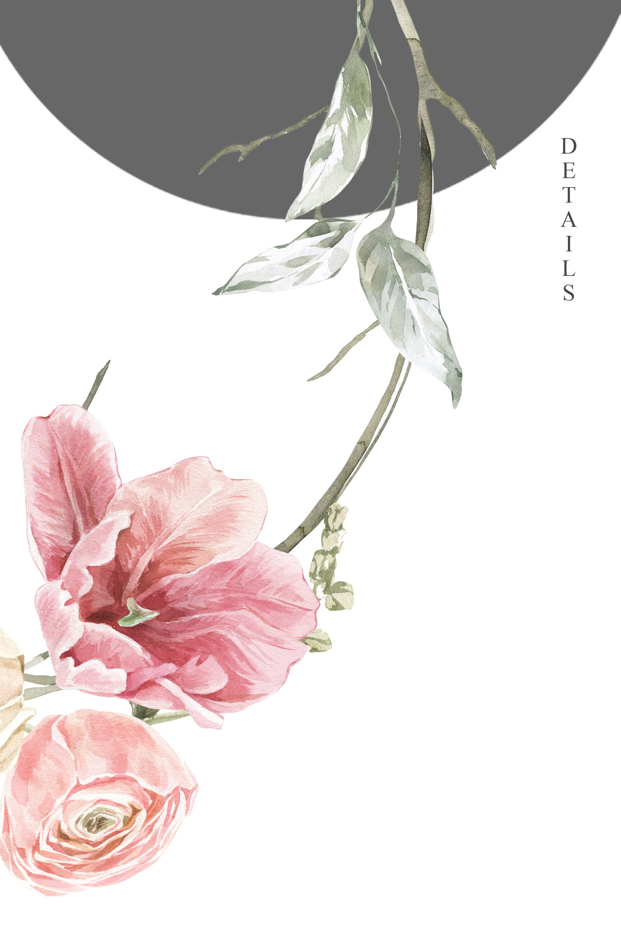 Floral wreath clipart. Valentine wedding Watercolor Boho | Etsy