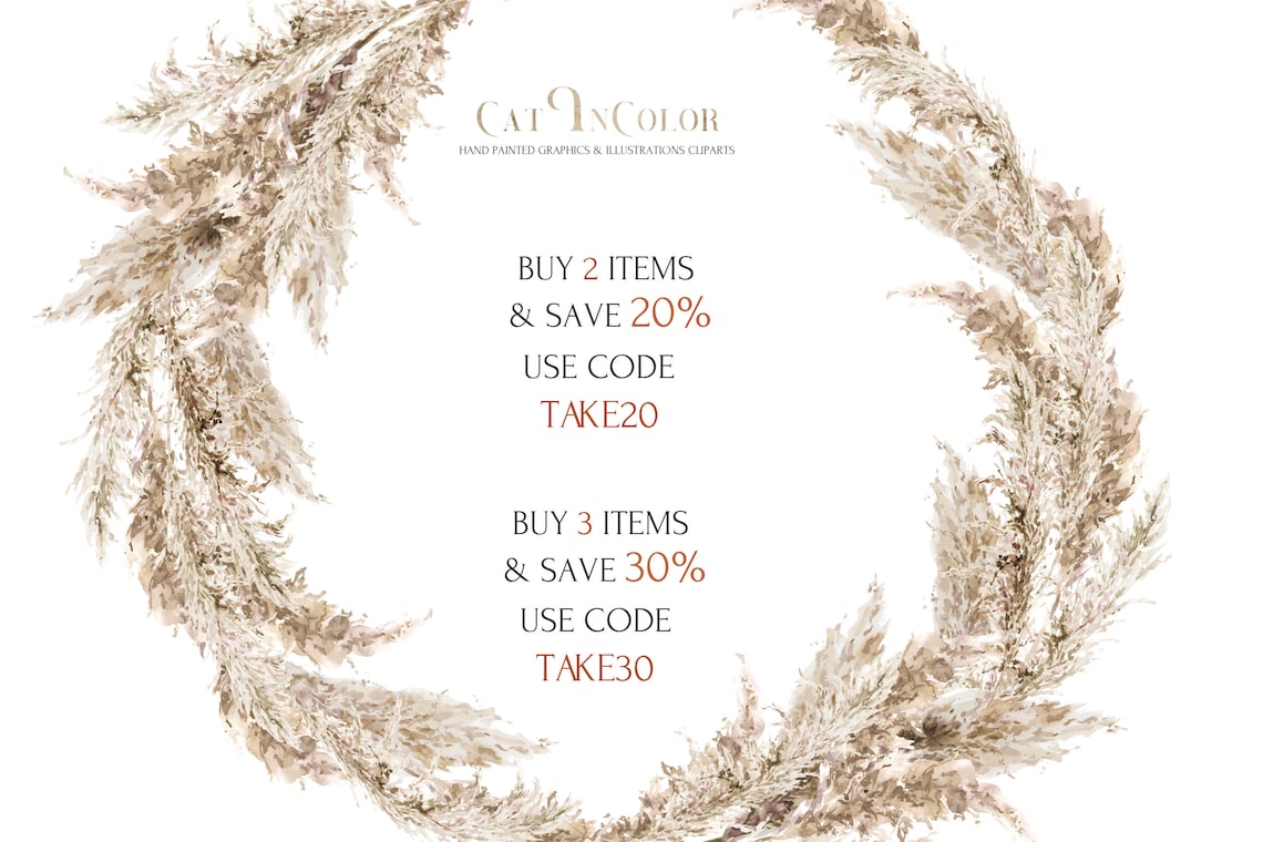 Boho Round Gold Floral Frame Watercolor Bohemian Wedding | Etsy