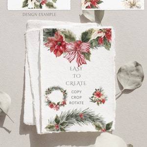 Classic Christmas Clipart Set: Winter Festive Wreath Decor | Etsy