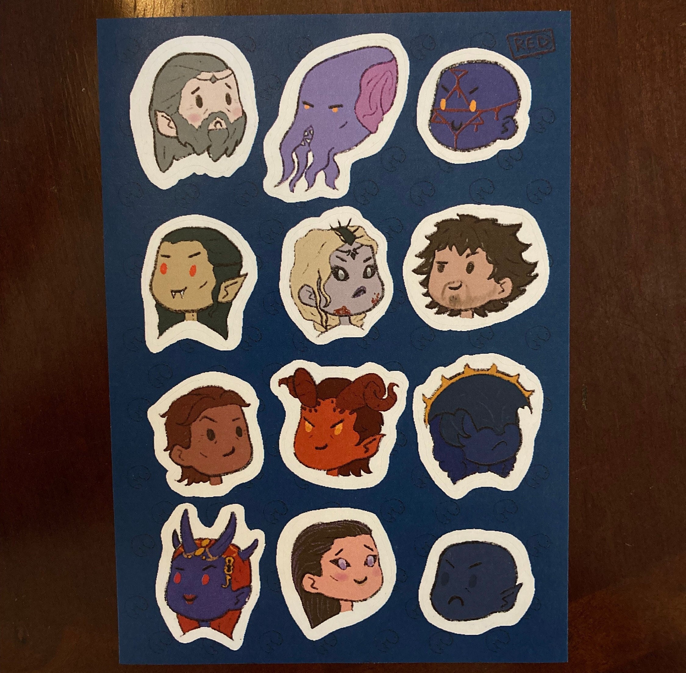 Baldur's Gate 3 'bad Guys' Chibi Characters Sticker Sheet - Etsy